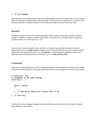 Programming style guideline very good | PDF