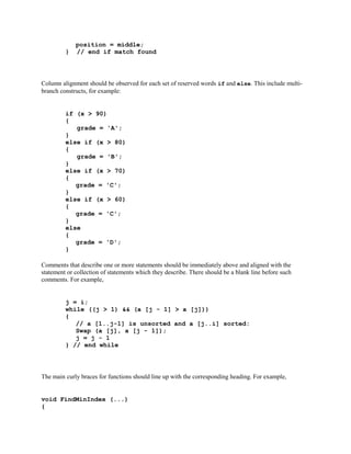 Programming style guideline very good | PDF