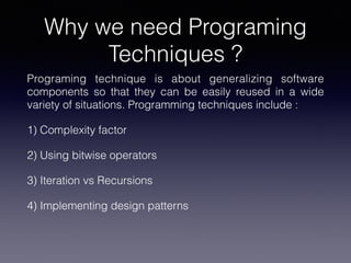 Programming techniques | PDF