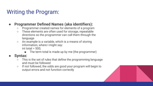 Programming terms & concepts - Using Java | PPT