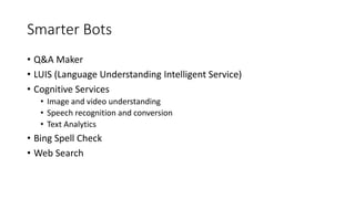 Programming the Microsoft Bot Framework | PPT