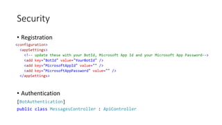 Programming the Microsoft Bot Framework | PPT
