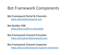 Programming the Microsoft Bot Framework | PPT