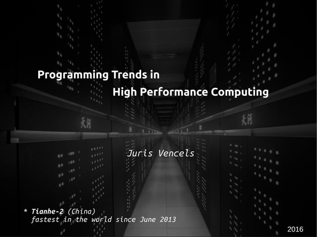 Programming Trends in High Performance Computing | PPT