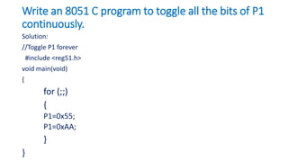 Arithmetic and Logic instructions in Embedded C | PPTX