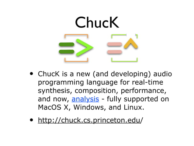 Programming with ChucK | PPT