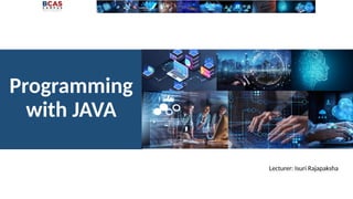 Programming with JAVA language presentation.pptx | Programming Languages | Computing