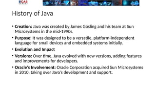 Programming with JAVA language presentation.pptx | Programming Languages | Computing