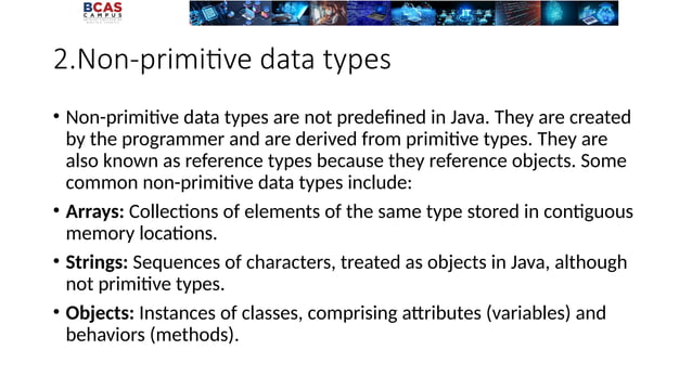 Programming with JAVA language presentation.pptx | Programming Languages | Computing