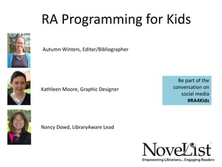 RA Programming for Kids | PPT