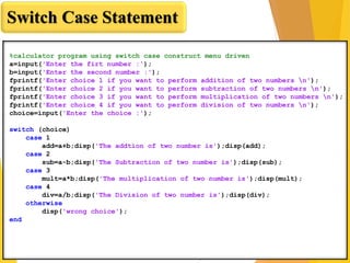 Programming with matlab session 4 | PPT
