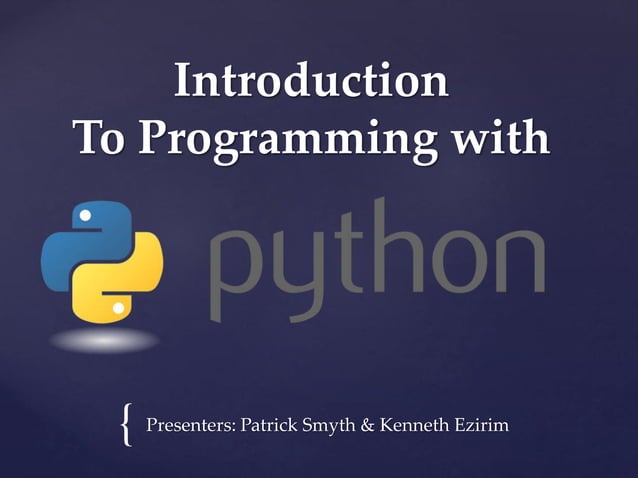 Programming with python | PPTX