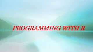 Programming with R in Big Data Analytics | PPTX