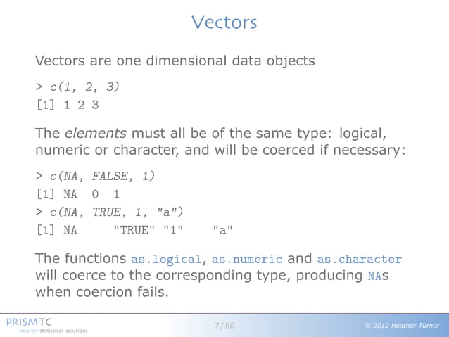 Sample slides from "Programming with R" course | PPT | Free Download