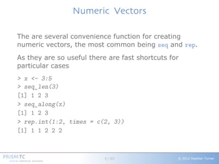 Sample slides from "Programming with R" course | PDF