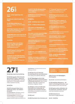 Mötesplats Open Access 2016 (MOA) - Program | PDF