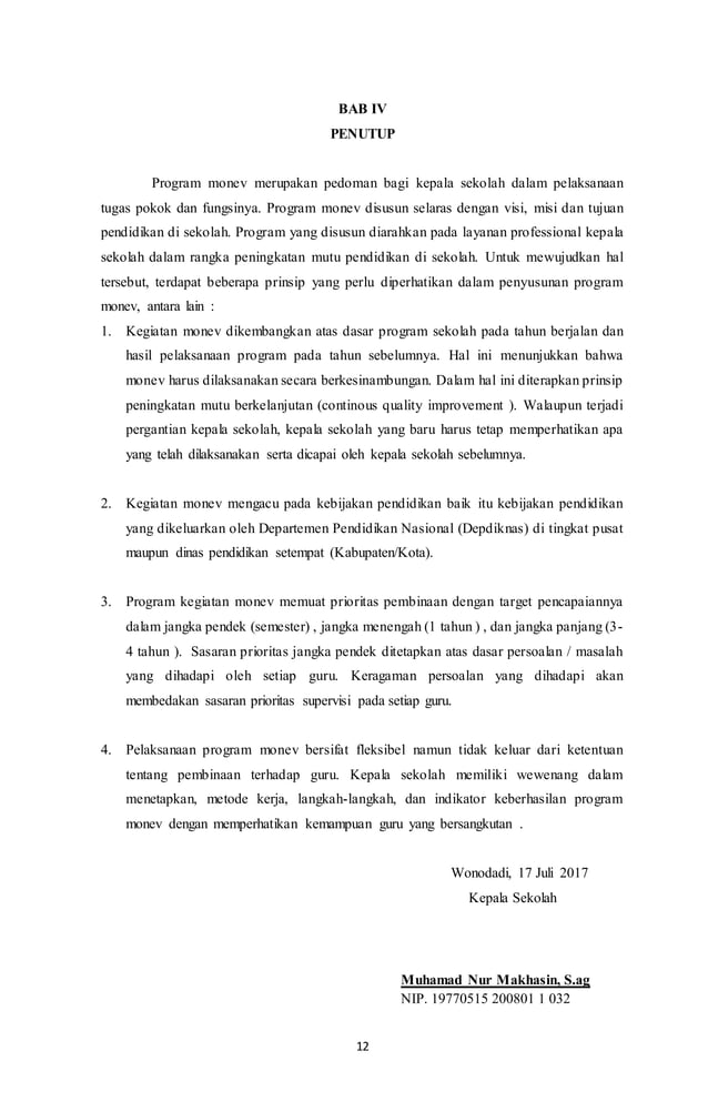 Program monev | DOCX