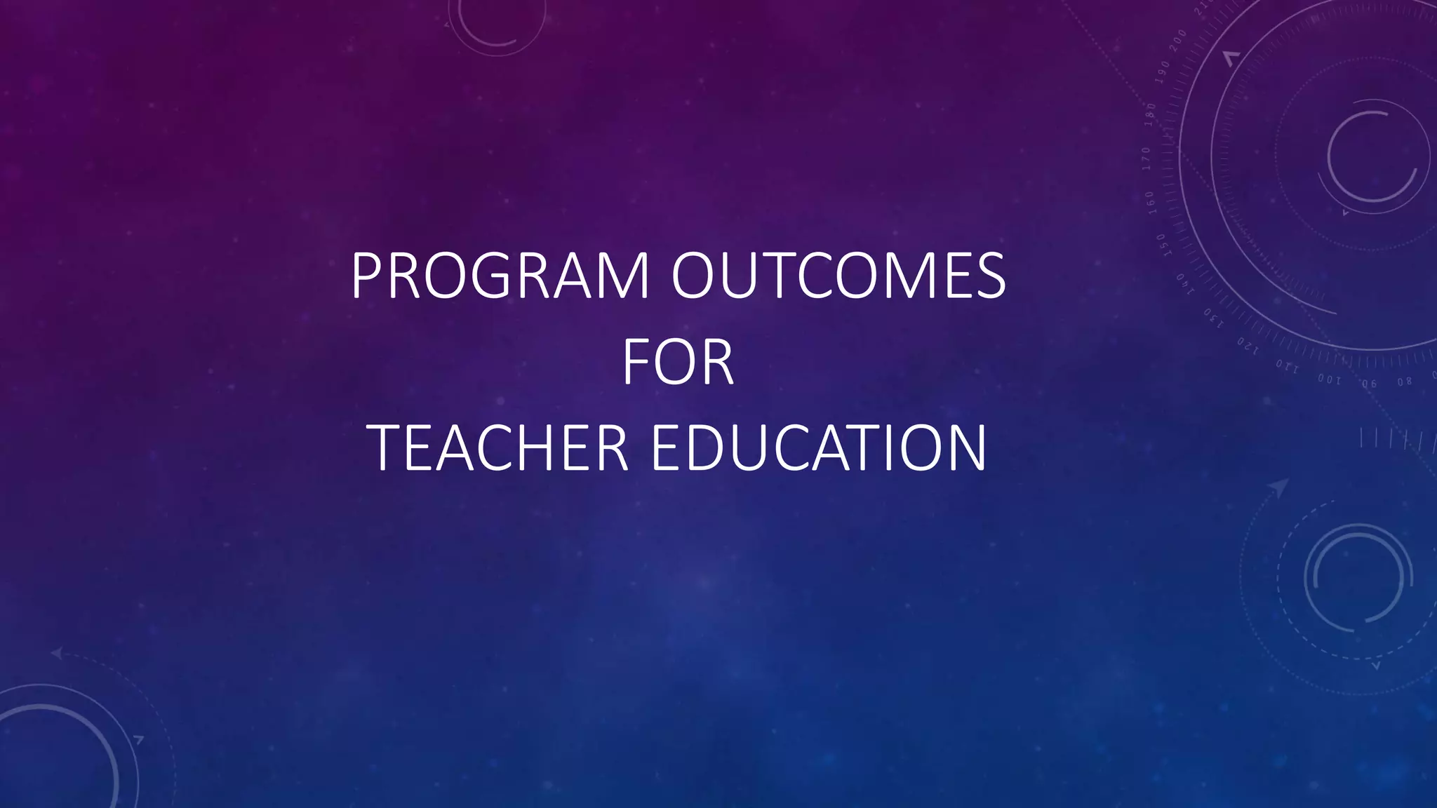 Program outcomes and learning outcomes | PPTX
