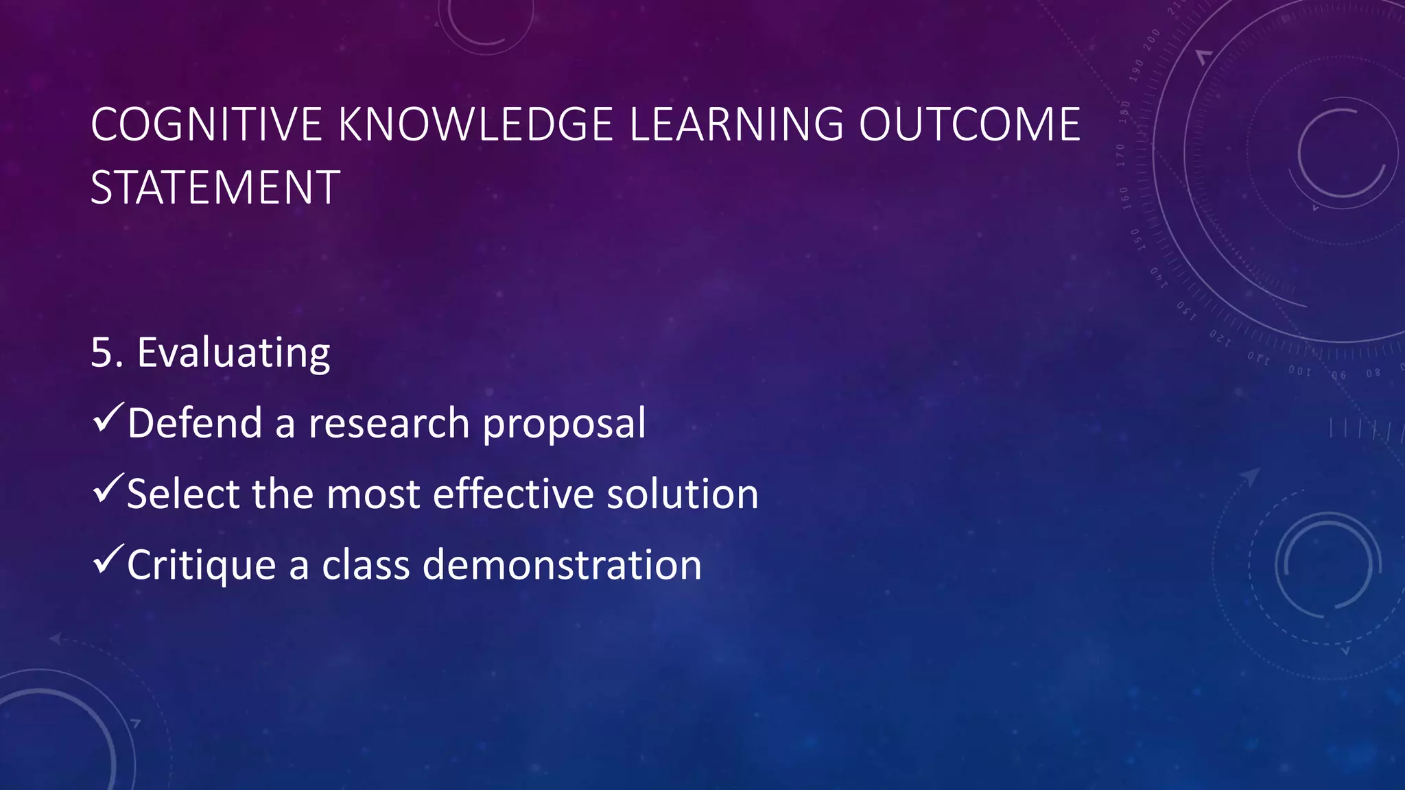 Program outcomes and learning outcomes | PPTX