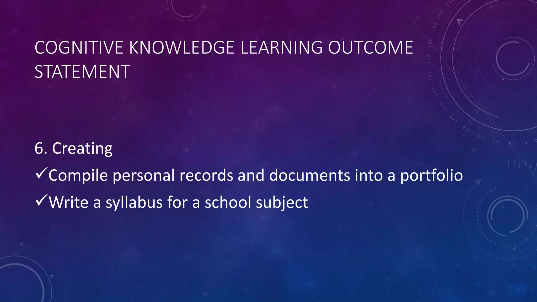 Program outcomes and learning outcomes | PPTX