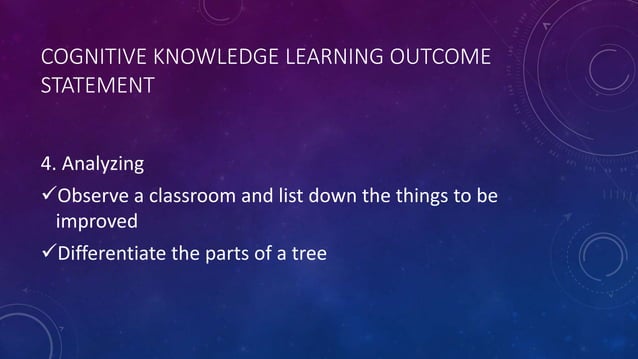 Program outcomes and learning outcomes | PPTX