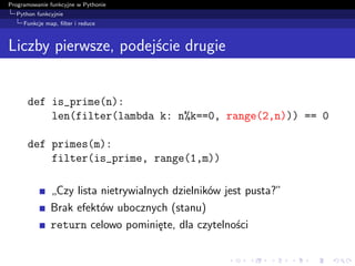 Programowanie funkcyjne w Pythonie | PPT