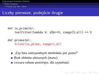 Programowanie funkcyjne w Pythonie | PPT