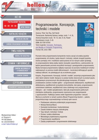 Programowanie. Koncepcje, techniki i modele | PDF