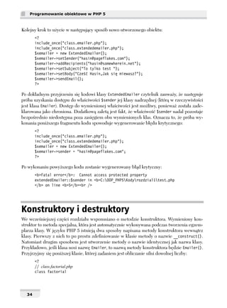 Programowanie obiektowe w PHP 5 | PDF