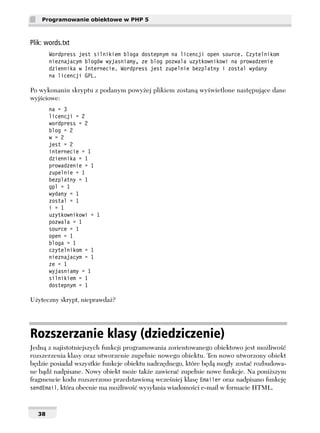 Programowanie obiektowe w PHP 5 | PDF