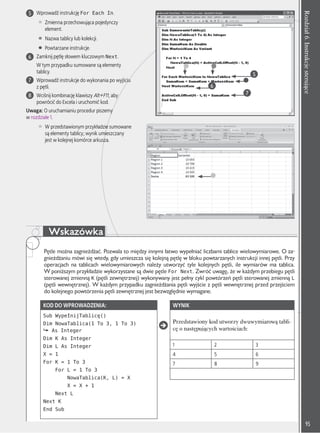 Programowanie w Excelu 2007 PL. Niebieski podręcznik | PDF