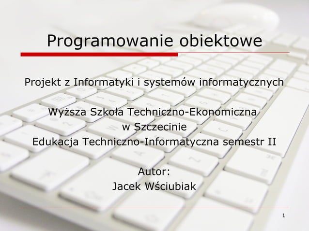 Programowanie obiektowe | PPT