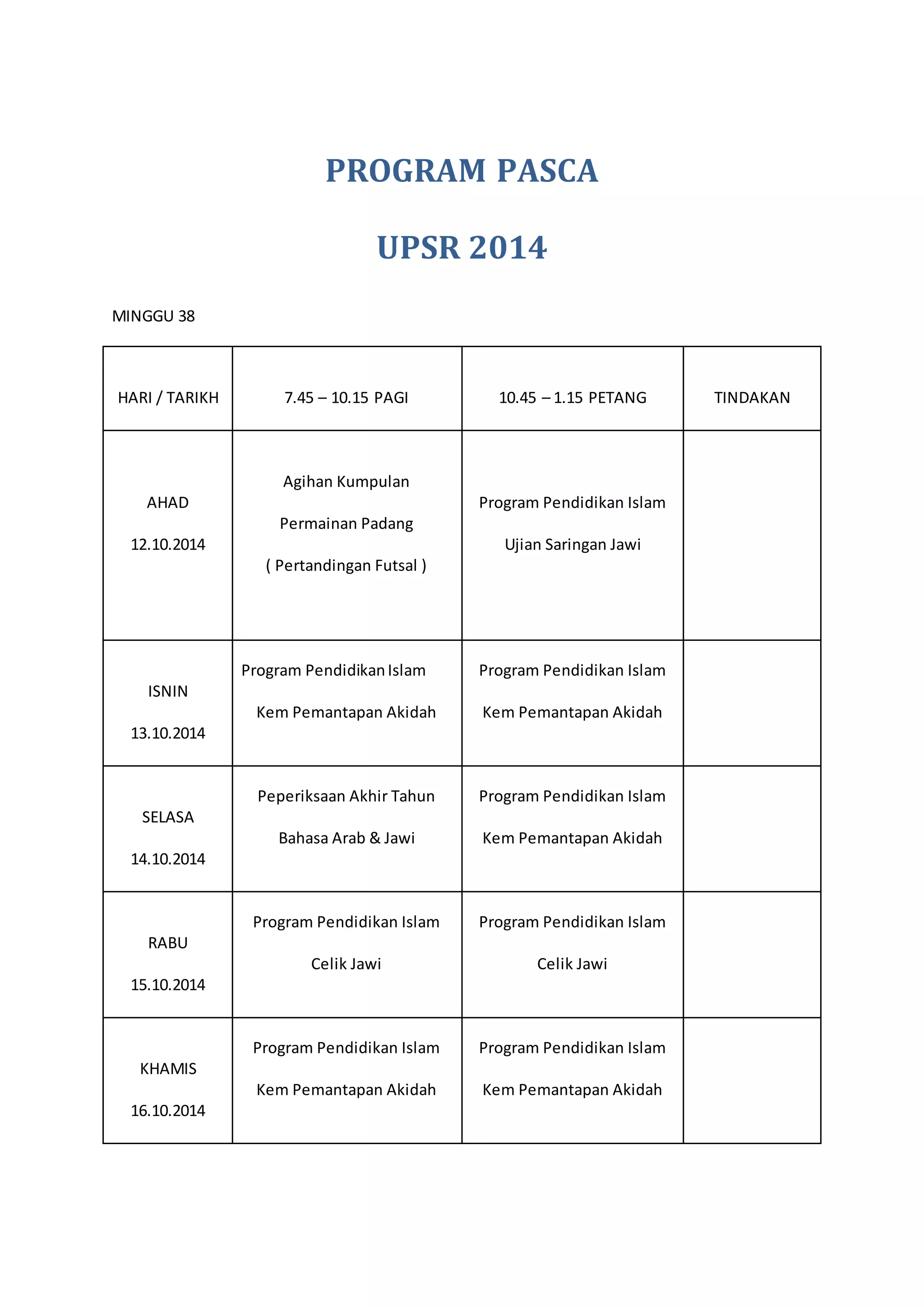 Program pasca | DOCX