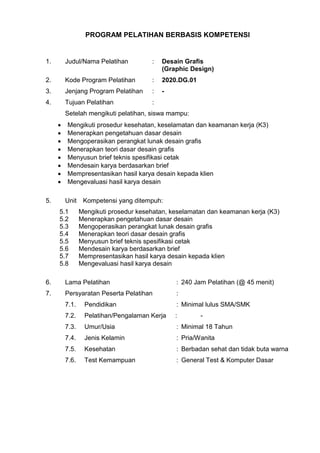 Program pelatihan desain grafis 2020 | PDF