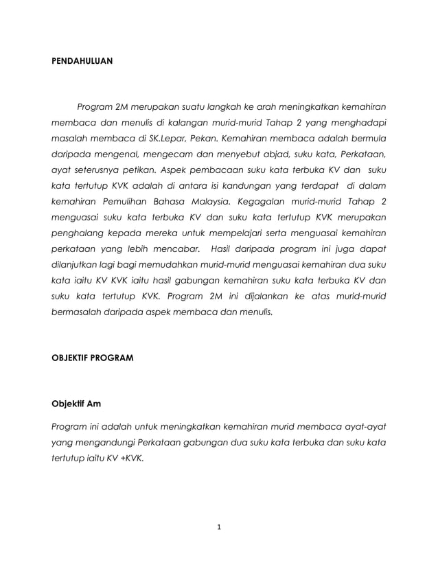 Program pemulihan | PDF