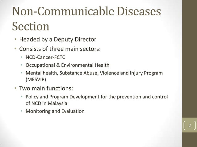 NCD Program in Malaysia, overview | PPTX