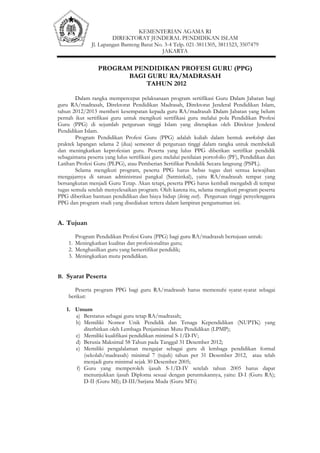 Program pendidikan profesi guru (ppg) | PDF