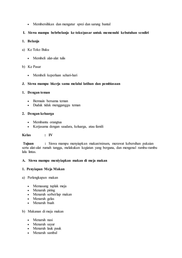 Program pengajaran bina diri | DOCX