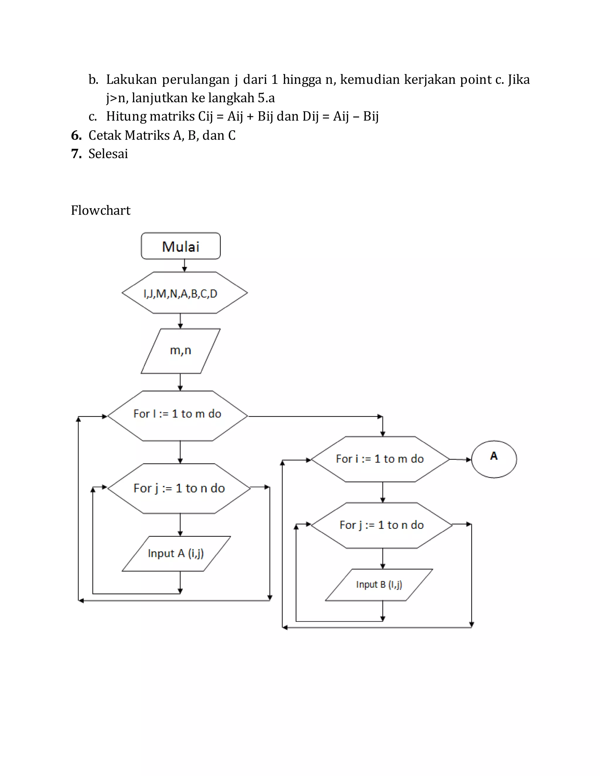 Program penjumlahan dan pengurangan matriks | PDF