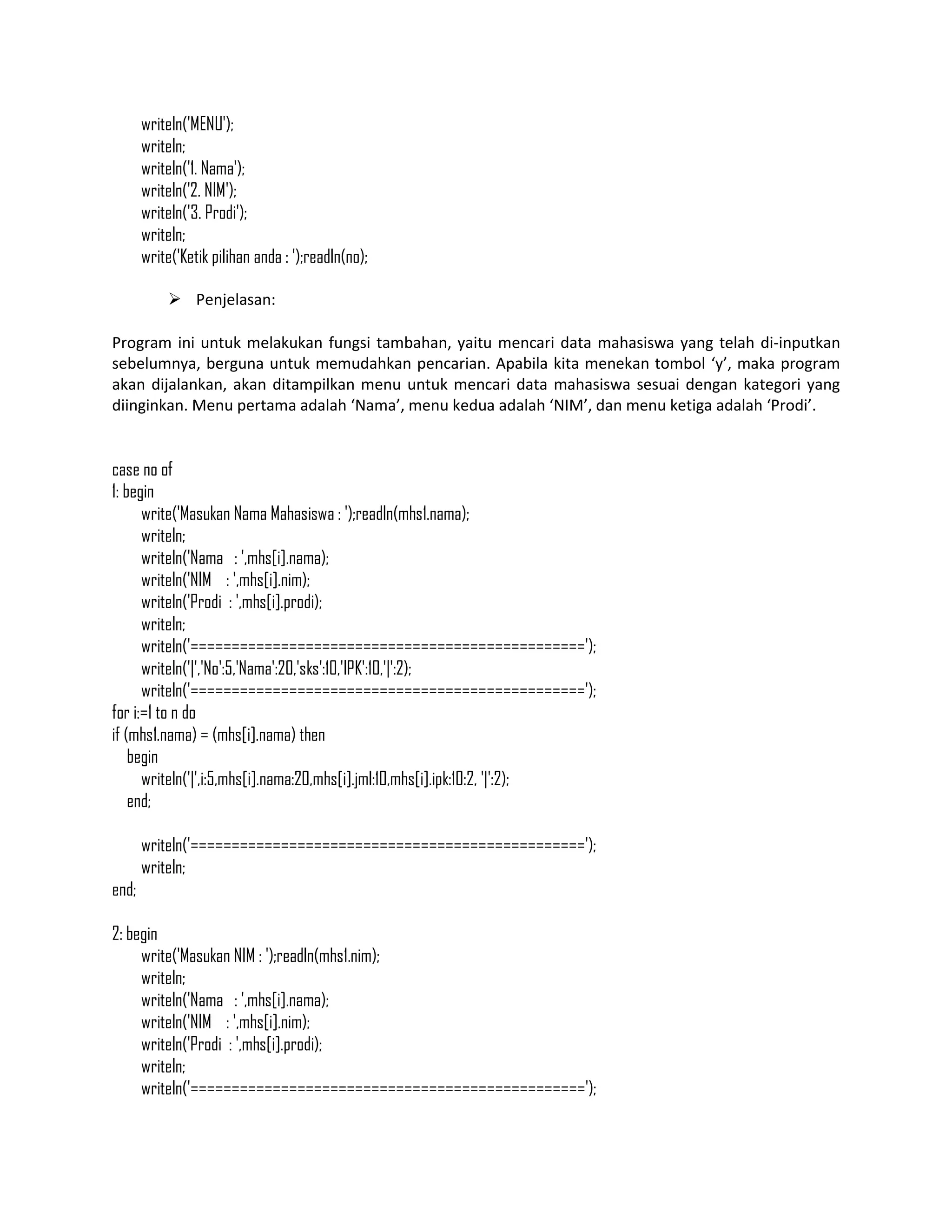 Program penyimpanan dan hitung IPK | PDF
