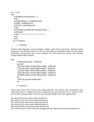 Program penyimpanan dan hitung IPK | PDF