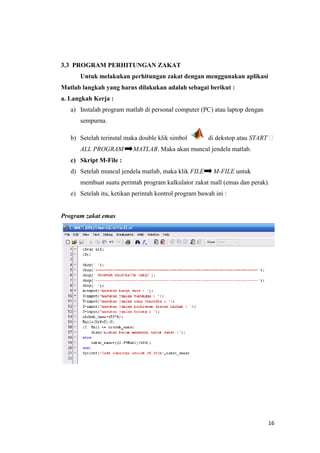 Program perhitungan zakat dengan | DOCX