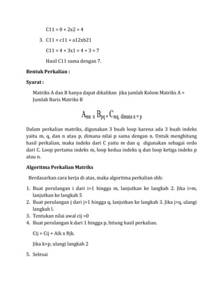 Program perkalian matriks | PDF
