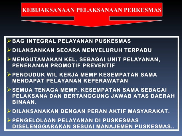 Program perkesmas di puskesmas | PPT