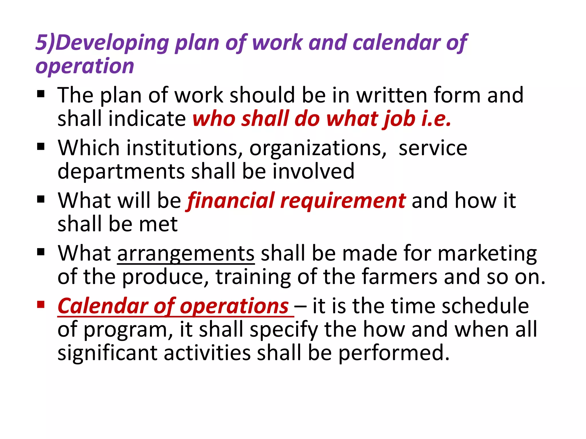 Program planning | PPTX