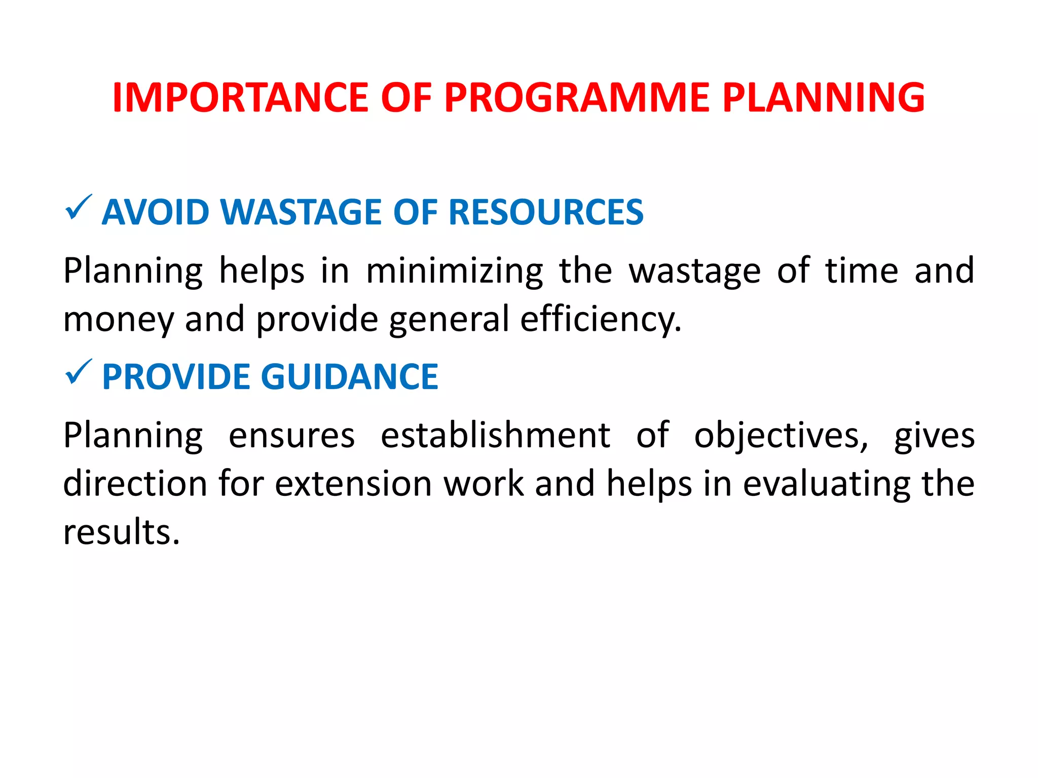 Program planning | PPTX