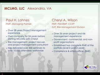 Program portfolio risk management solutions | PPT