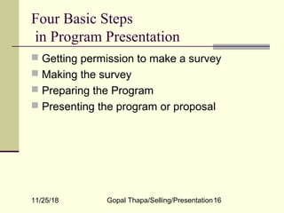 Program presentation | PPT | Sales | Business