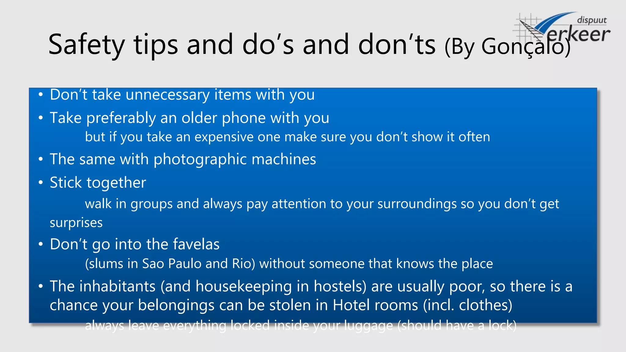 Program presentation study tour 2016 | PPTX