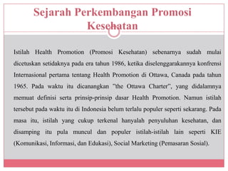 Program promosi kesehatan di internasional | PPTX